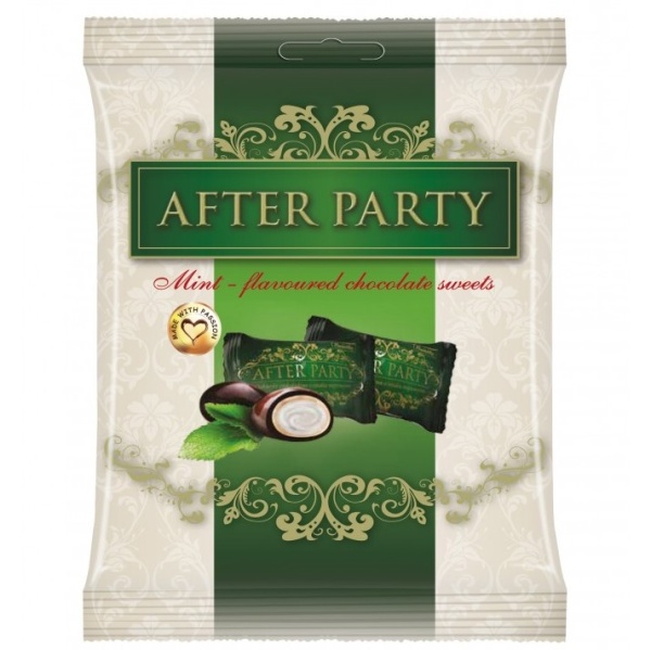 Čokoládovo-mätové cukríky After Párty 100 g - mojaparty.sk