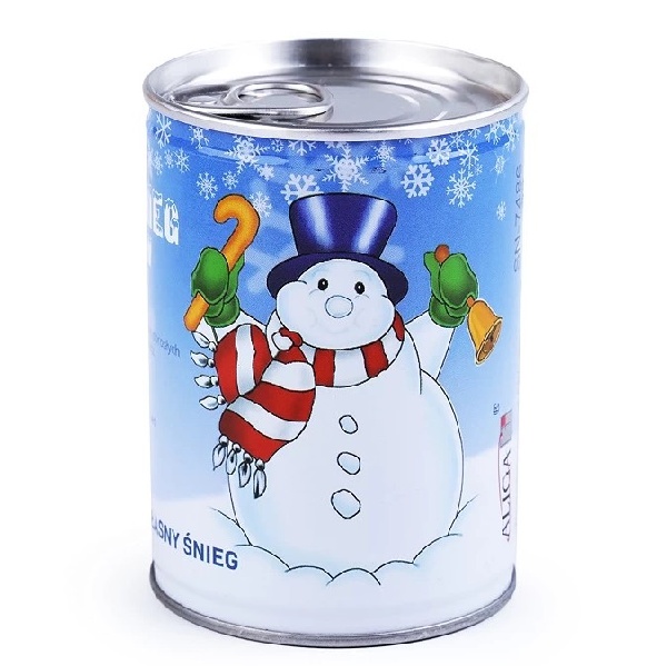 Instantný / umelý sneh v plechovke biely 1 ks - mojaparty.sk