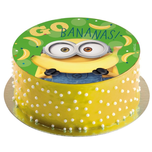 Jedlý papier na tortu Mimoni 20 cm - mojaparty.sk