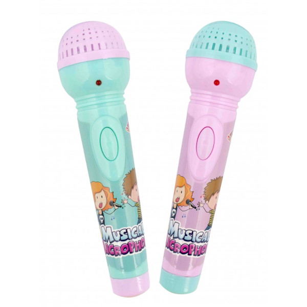 Mikrofón detský so svetelným a zvukovým efektom a sladkosťou - mojaparty.sk